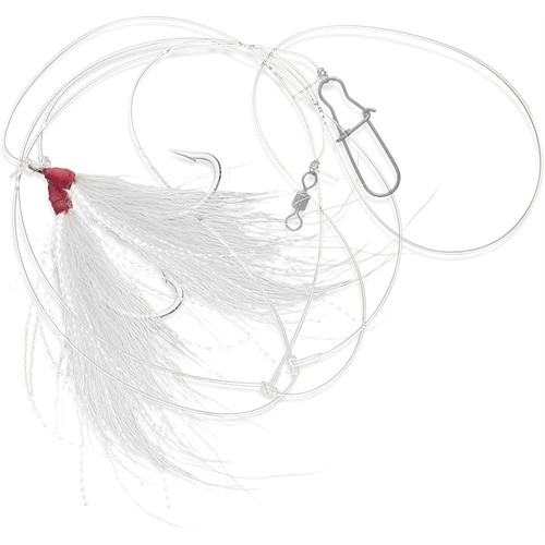 1 Pack White Fluke Flounder Hi/Lo Rig – Bucktail Teaser Hook | eBay