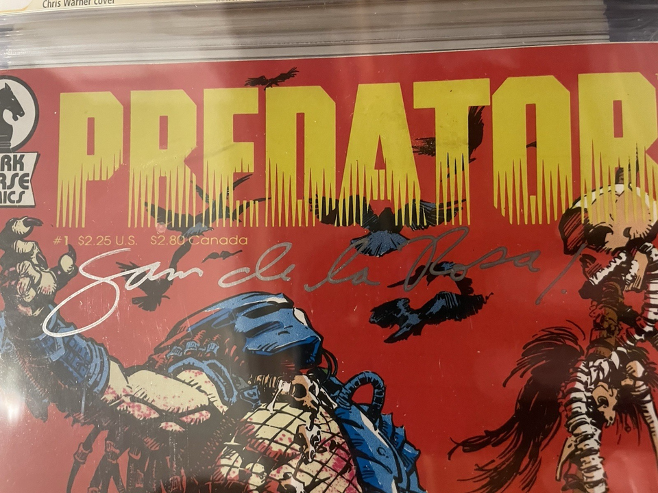 Predator 1 CGC 9.6 SS Signed & Sketched Sam De La Rosa White Pages Dark ...