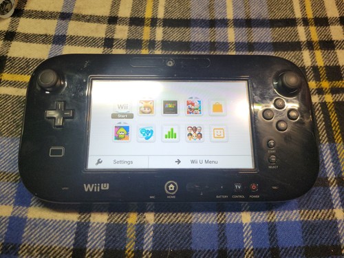 Nintendo Wii U Gamepad Controller Console Tablet Only Black Tested Wup ...