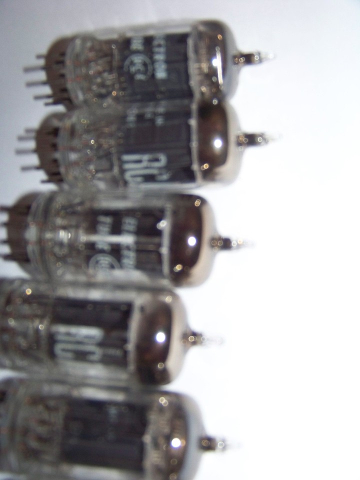 Lot of 8 RCA 12AU7 ECC82 Black Plate 1951 Vacuum Tubes Matching Date ...