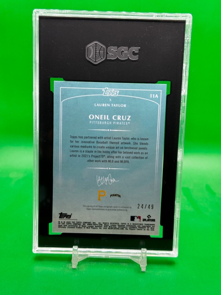 Topps X Lauren Taylor Oneil Cruz Blue Auto #/49 | eBay