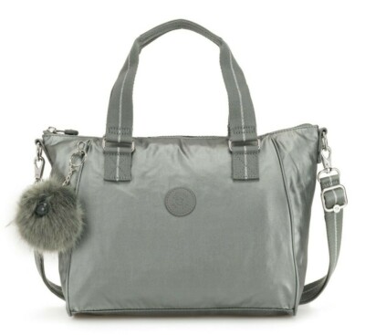 Kipling AMIEL Medium Handbag Metallic Stony | eBay UK