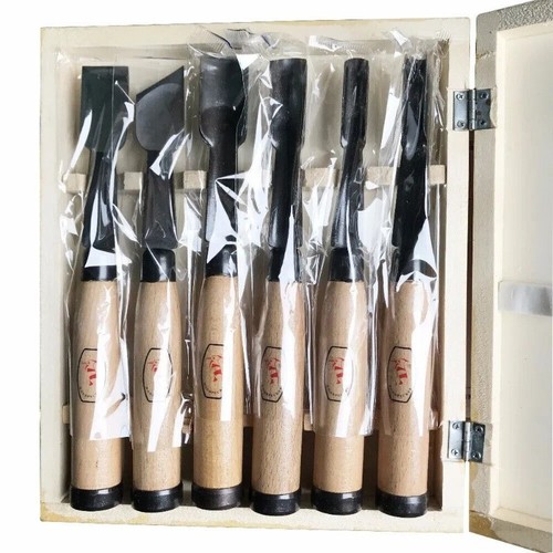 6pcs/set Hand Wood Carving Tool Chip Detail Chisel Set Knives Set with ...