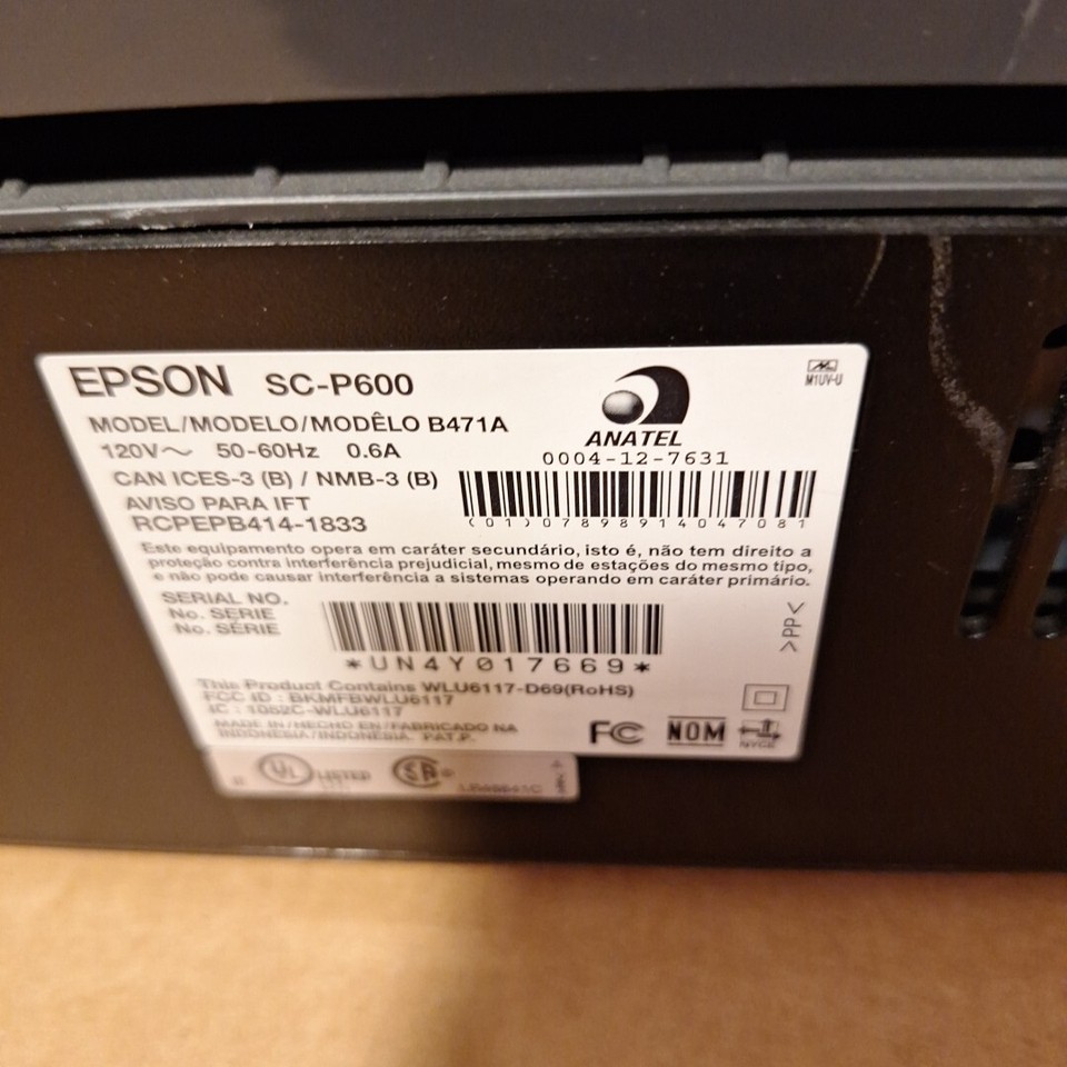 EPSON SureColor SC-P600 Wide-Format Digital Color USB Inkjet Printer ...