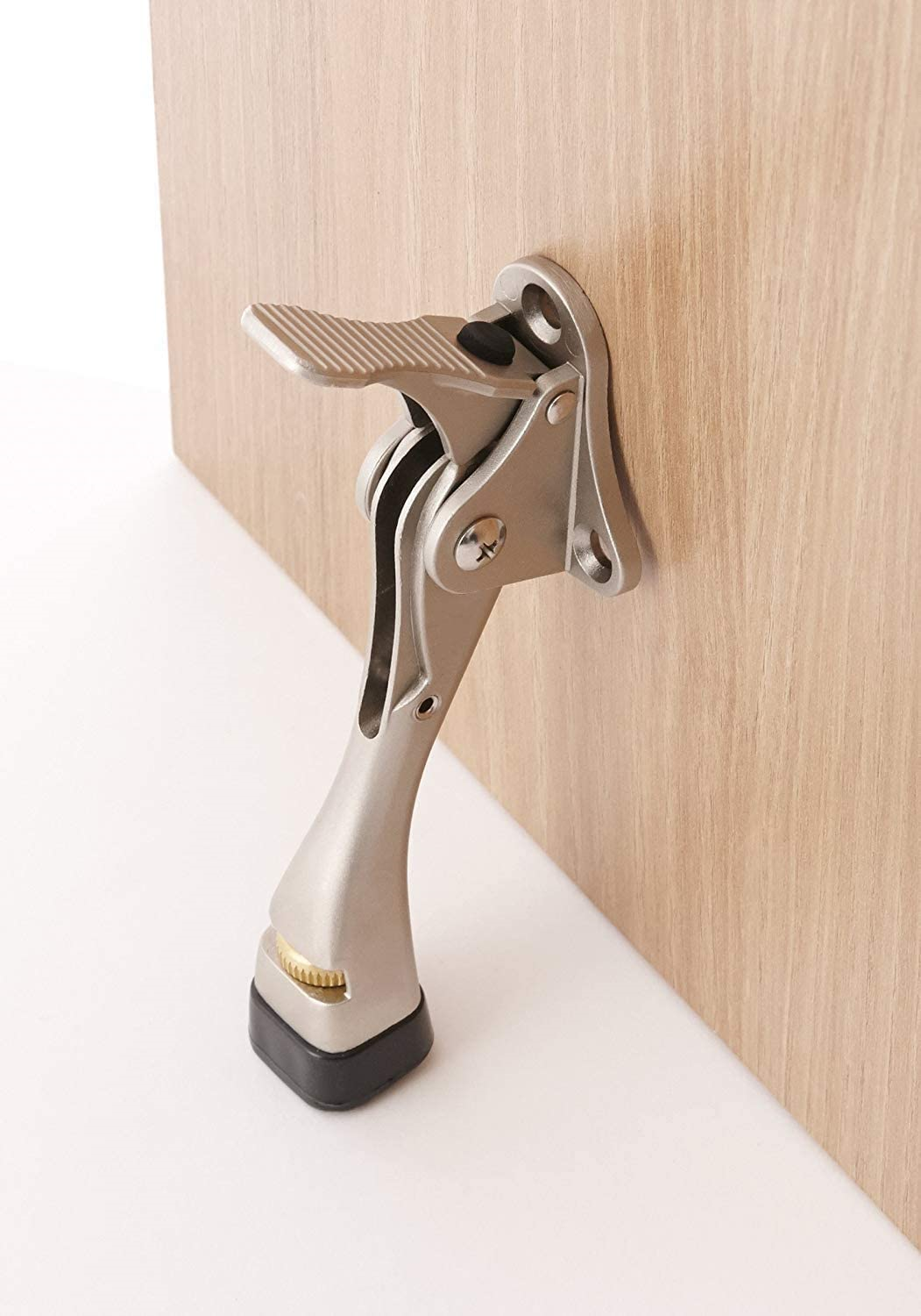 Door Stopper 2 Packs Kickdown Door Stop with One Touch Adjustable ...
