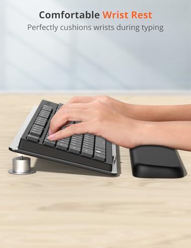 Computer Keyboard Stand, Tilt Adjustable Keyboard Riser with Wrist Rest ...