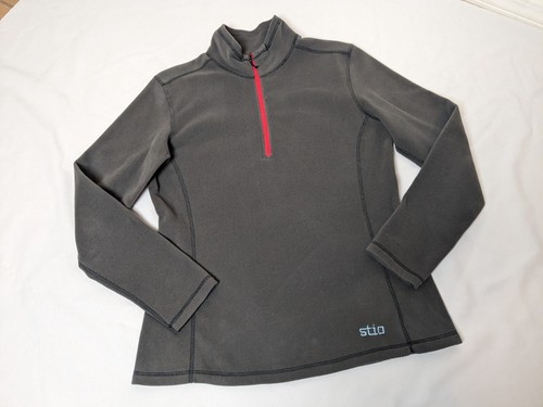 Excellent Stio Womens Jacket L Gray Fleece Quarter Zip Pullover Outdoor ...