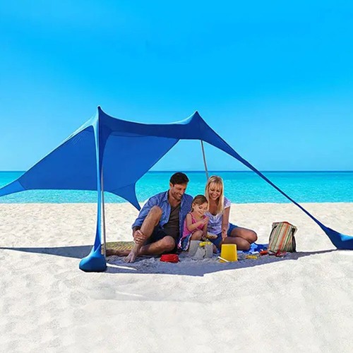 10FT Beach Tent Sun Shelter SPF50+ Portable Shade Sun Canopy Awning W ...