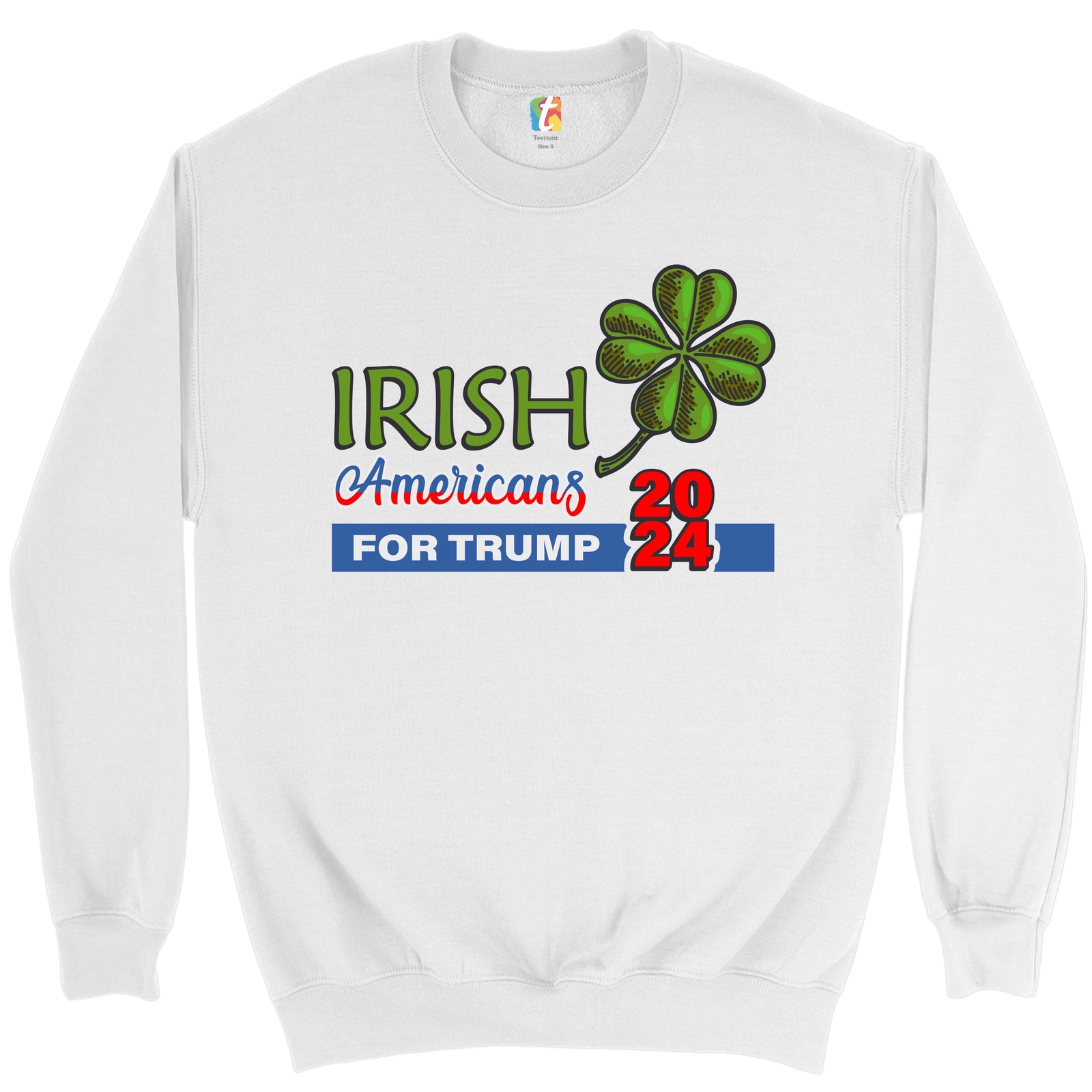 Irish Americans for Trump Sweatshirt Pro Donald Trump 2024 Shamrock ...