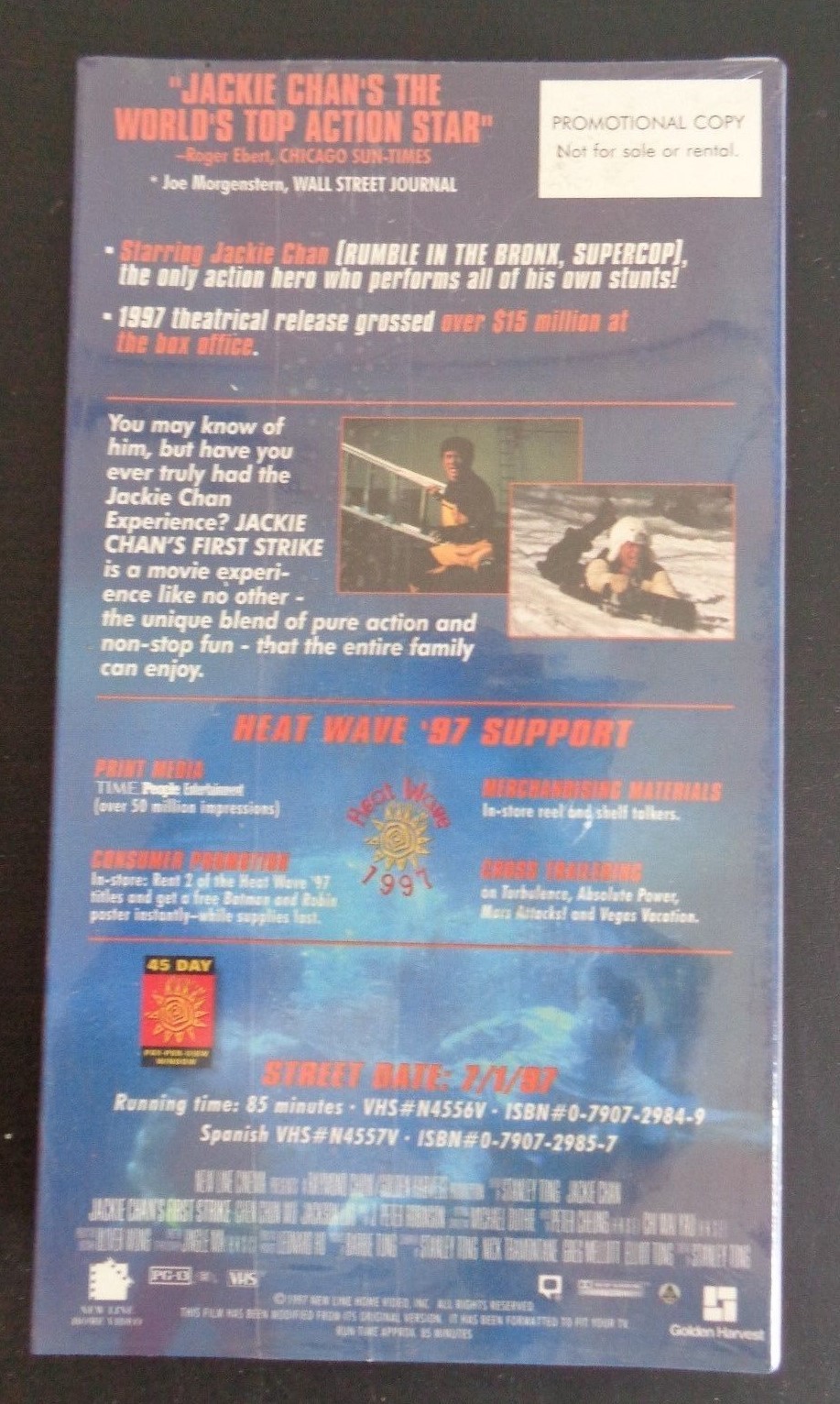JACKIE CHAN'S FIRST STRIKE Promomotional VHS Tape Movie 1997 FREE ...