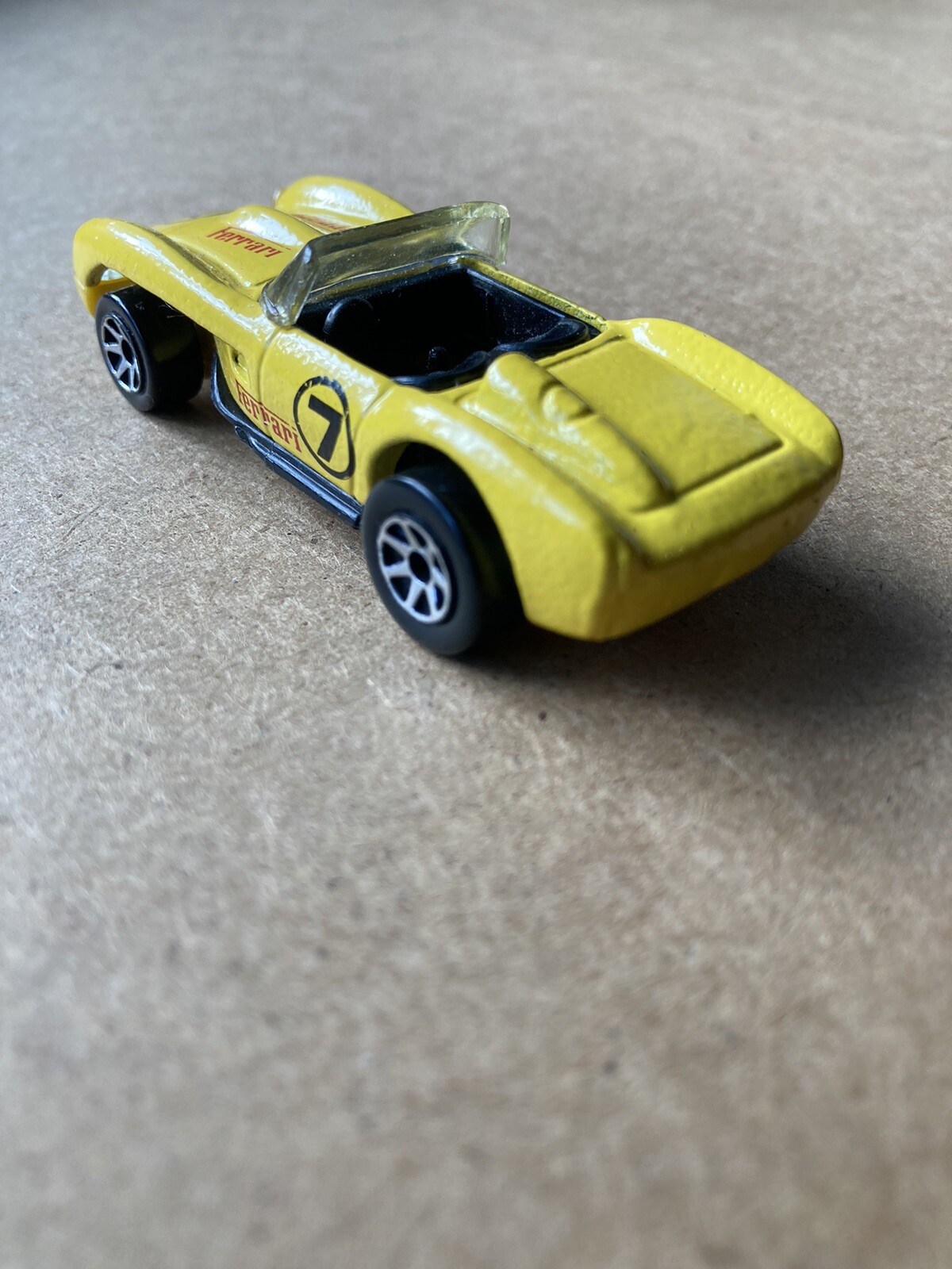 Vintage 1990 Hot Wheels Yellow Ferrari Convertible #7 | eBay