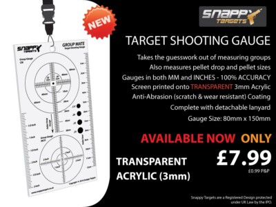 Snappy Targets - Target Shooting Gauge - Air Gun, Air Rifle, Pellet ...