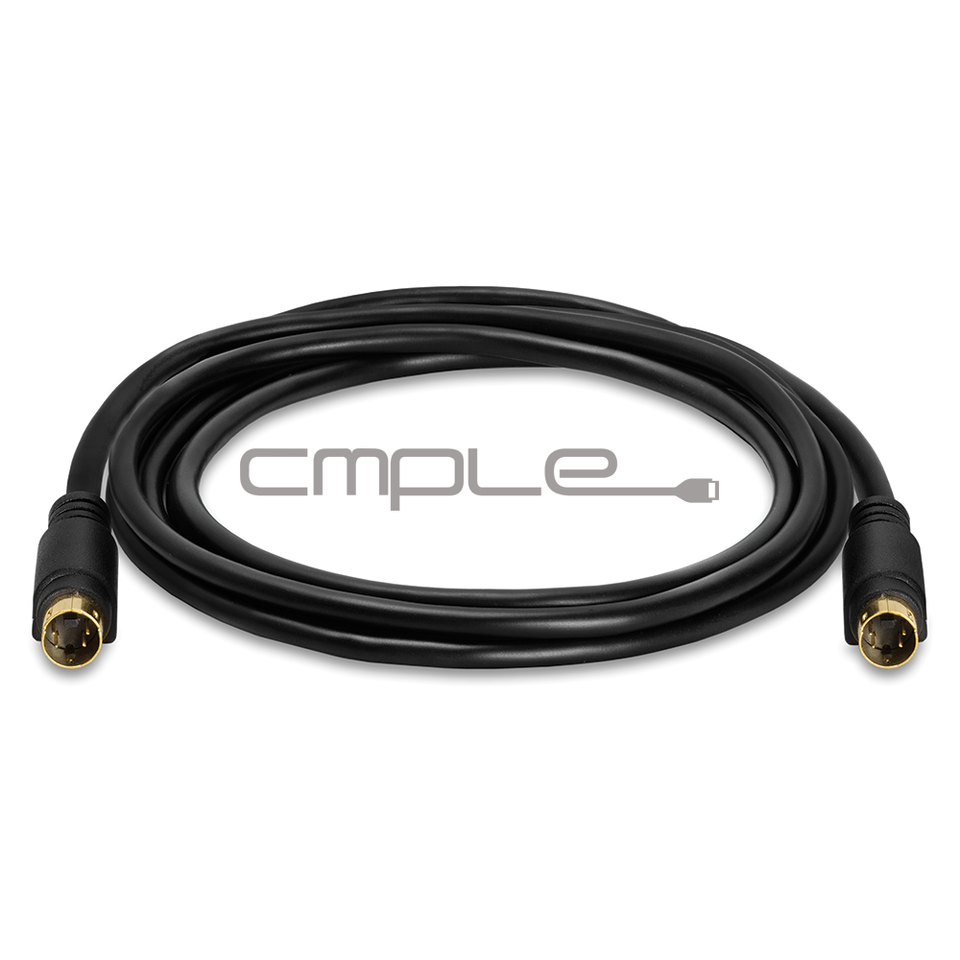 5 Pack S-Video Cable 6FT SVHS Male to Male Wire 4 Pin Video Cord TV PC ...