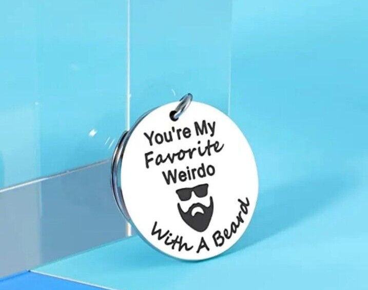 You're My Favourite Weirdo With A Beard Keyring Fun Love Gift Gift UK ...