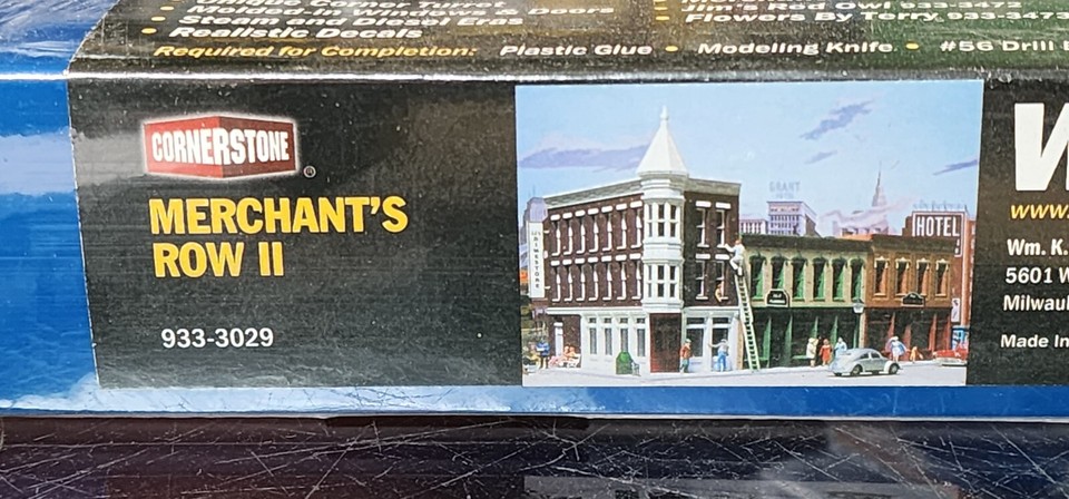 MERCHANT'S ROW 2 Stores Walthers Model Railroad Building Kit 933-3029 ...