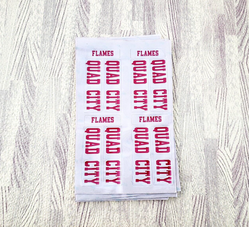 🔥 Quad City Jr. Flames Hockey Helmet Decal Stickers NA3HL Sheridan ...