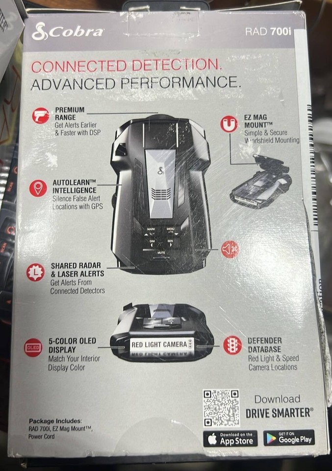 Cobra RAD 700i Laser Radar Detector - Premium Detection Range ...