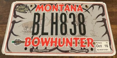 2016 Montana Bowhunter Specialty License Plate Bow Hunting BLH838 ...