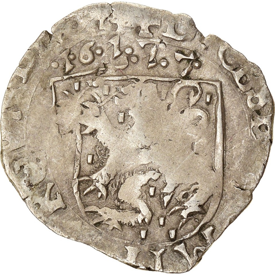 [#868404] Coin, Spain, Franche-Comté, Albert & Isabella, Carolus, 1617 ...