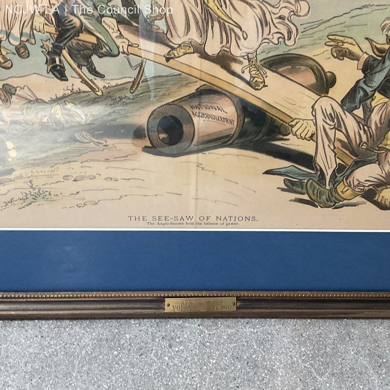 Antique 1899 Judge The See-Saw of Nations Political Cartoon Print ...