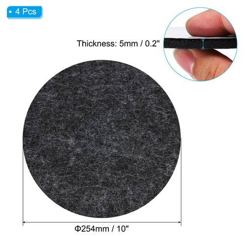 10" Diameter Felt Furniture Pads, 4 Pcs 1/2" Thick Lamp Base Felt, Dark ...