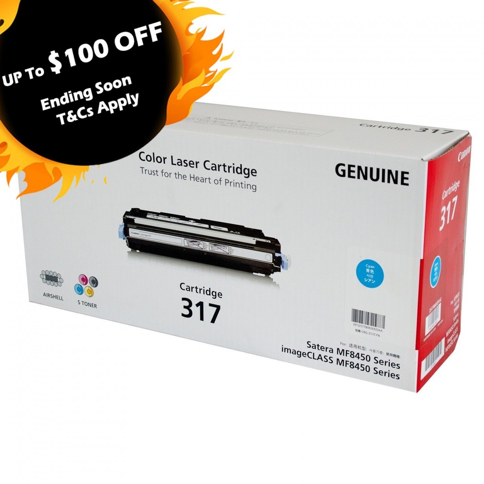 Canon Genuine CART317C CYAN Toner->imageCLASS MF8450C/MF9220CDN ...