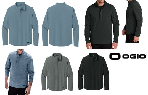 MEN'S OGIO 1/2 ZIP, LIGHTWEIGHT PERFORMANCE PULLOVER, COVERED PLACKET ...