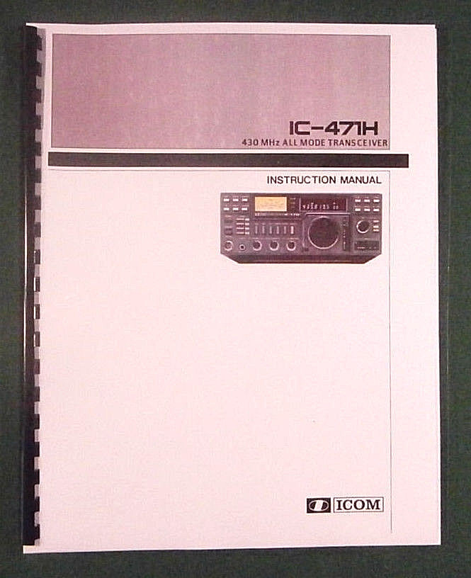 Icom IC-471H Instruction Manual - Premium Card Stock Covers & 28lb ...