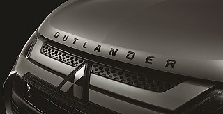 Genuine Mitsubishi Outlander Hood Bonnet Emblem Badge Black Nameplate ...