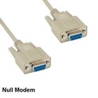 LOT10 25' Null Modem DB9 Female to Female Cable 28AWG RS-232 DTE Data ...