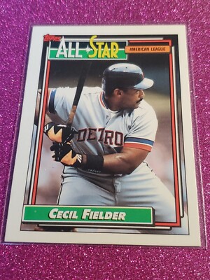 Cecil Fielder All Star 1992 Topps Baseball Card #397 Detroit Tigers | eBay