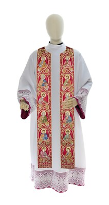 Red Gothic Clergy Stole Holy Apostles Vestment Estola Roja Stola Rossa ...