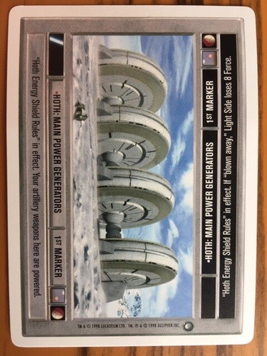Hoth: Main Power Generators WB Hoth Unlimited Star Wars CCG NM swccg | eBay