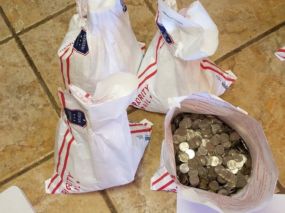 1 Bag $100 Face Val Circulated Jefferson Nickels. Real US Coins! Copper ...