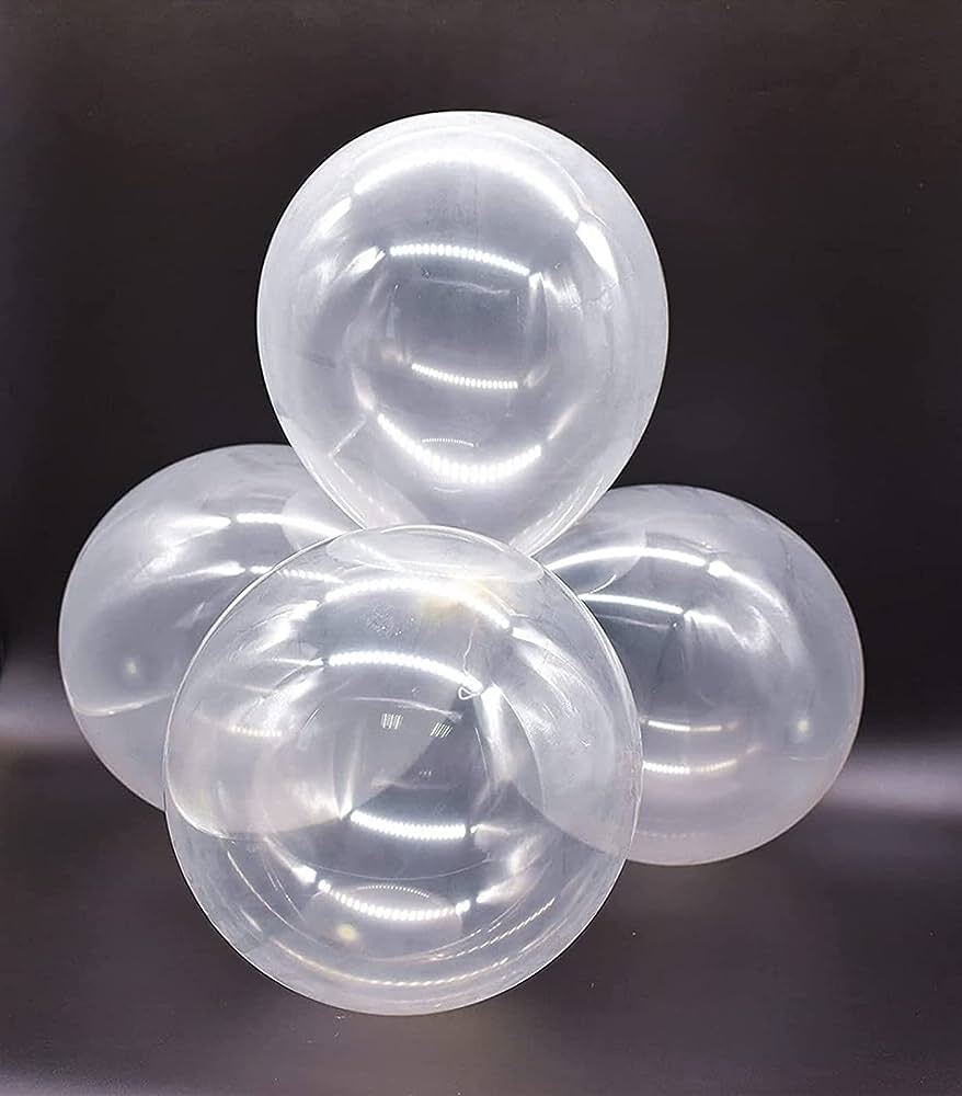CLEAR SEE THROUGH BALLOONS 12"/ 18" Large Helium Quality Wedding ...