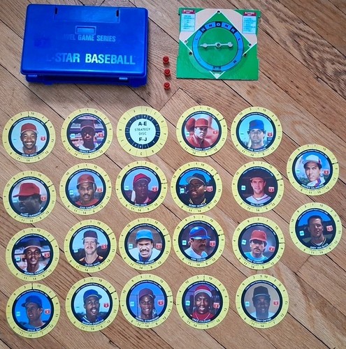 TRAVEL ALL-STAR BASEBALL GAME COMPLETE VTG CADACO 22 DISCS CARDS | eBay
