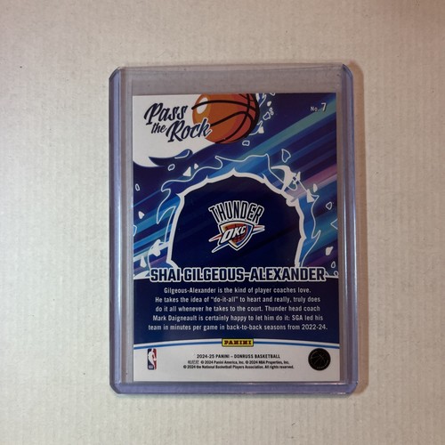 2024 Donruss Shai Gilgeous-Alexander Pass The Rock #7 OKC Thunder | eBay