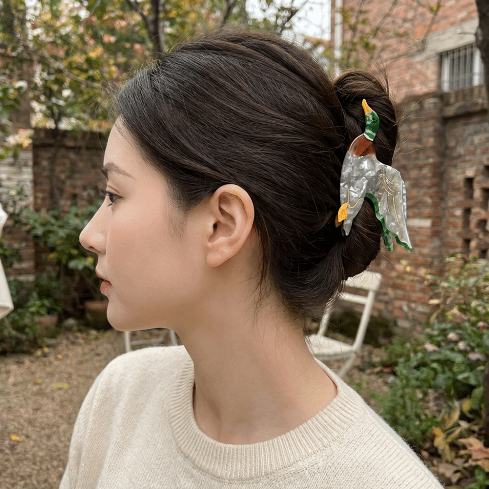 Parrot Acetic Acid Hair Claw Penguin Cartoon Animal Shark Clip Girls ...