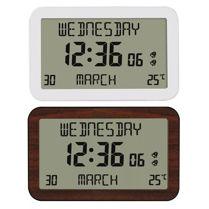 Calendar Clock Date and Time Day of The Week Clocks Temperature Display ...