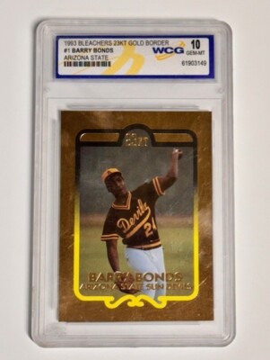 Barry Bonds 1993 Bleachers 23KT Gold Border #1 (WCG Grade 10 GEM-MT) | eBay