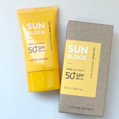 NATURE REPUBLIC California Aloe Daily Sun Block SPF50+ PA++++ 57ml ...