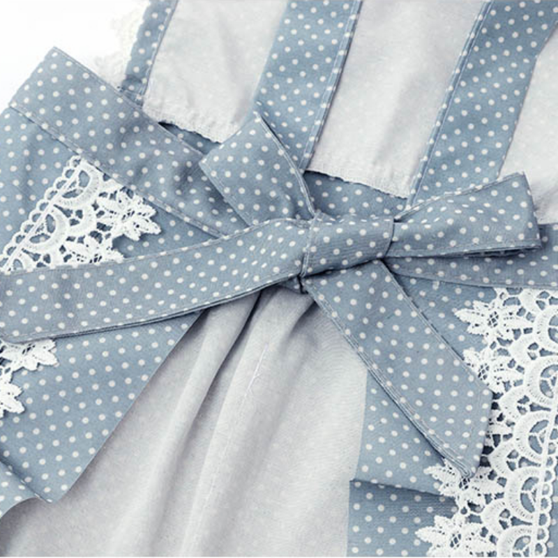 Lace Ruffled Apron Pleat with Pocket Cute Sweet Florist Baking Cooking ...