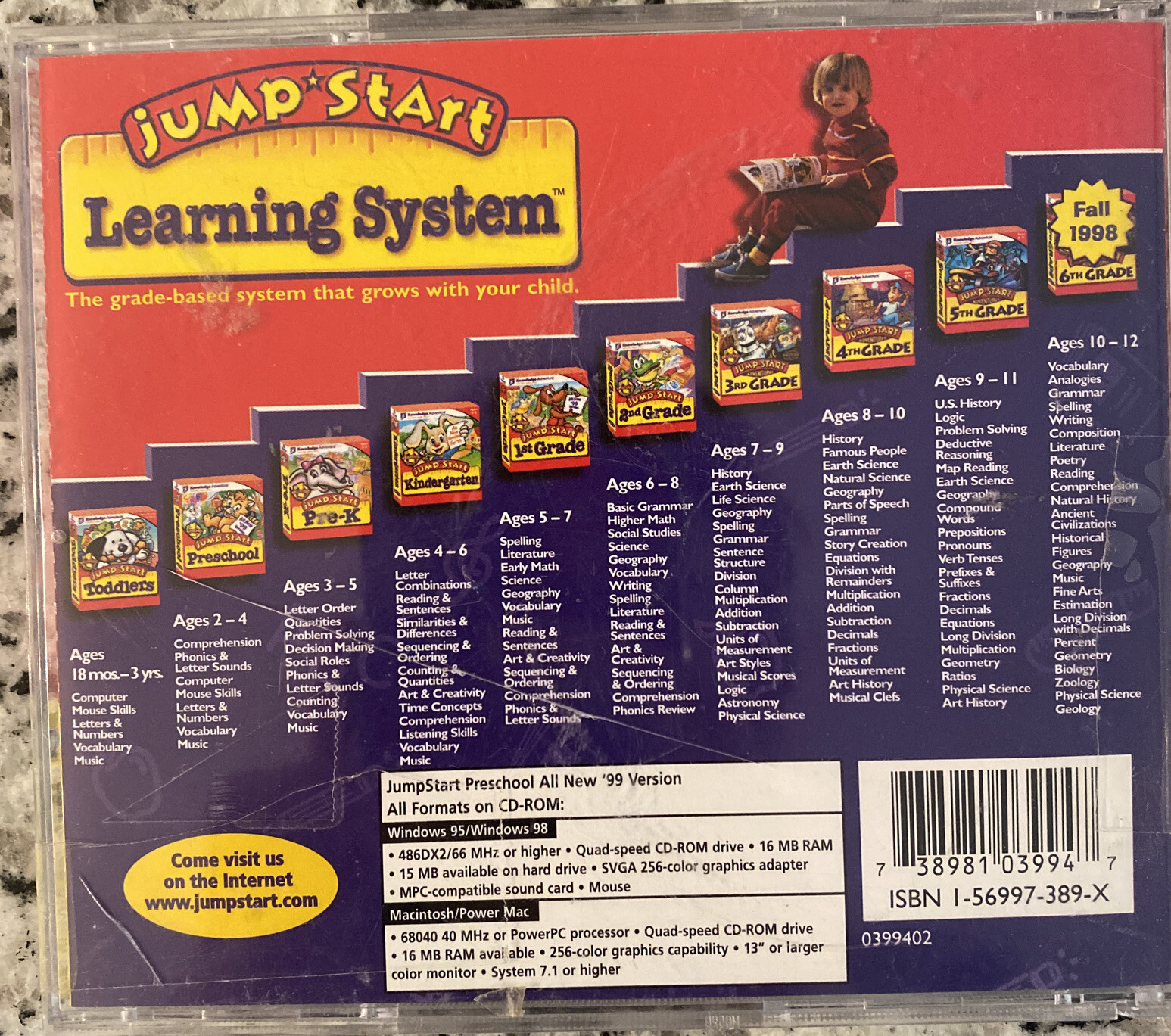 Jump Start Preschool CD-ROM Knowledge Adventure Ages 2-4 Win Mac 1998 ...