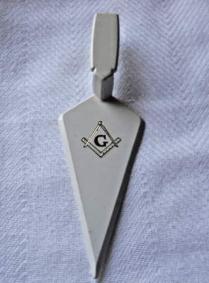 Small Masonic Trowel - White Plastic gold | eBay