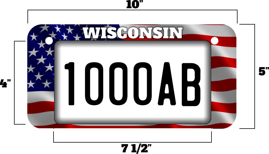 5"X10" UTV/ATV license Plate, Wisconsin USA Style License Plate | eBay