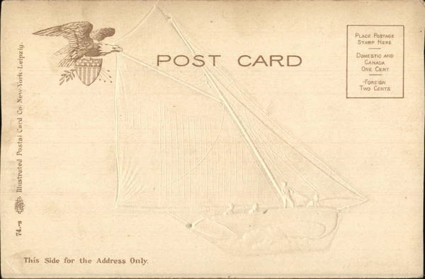 clearance sale discount Sailboat Fabric Postcard