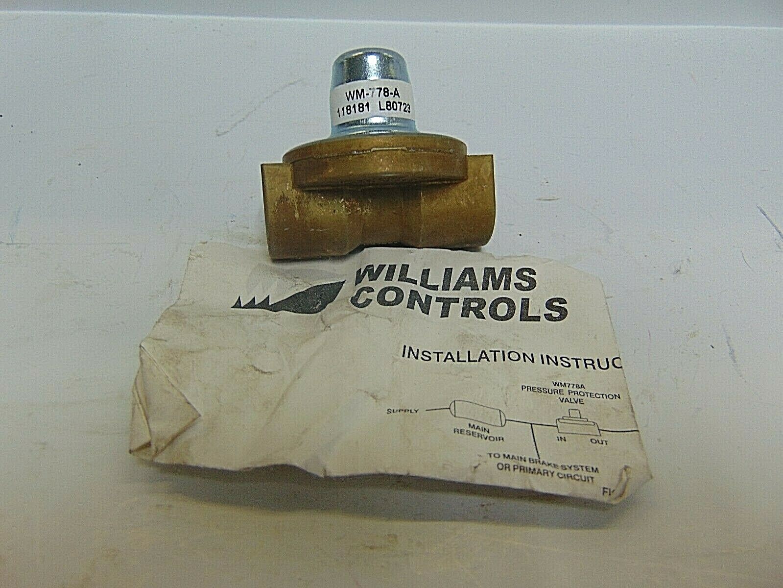 - Williams Controls Wm-778-a Pressure Protection Valve 118181 for sale ...