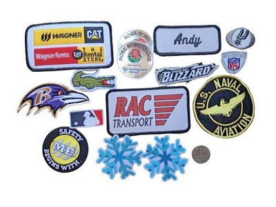 15 Random Patches Mix Lot Embroidered Brand Name Sports | eBay