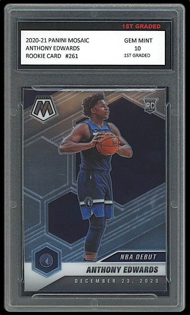 Anthony Edwards 2020 Panini Mosaic 1st Graded 10 Rookie Card ...