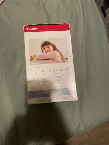 Canon Selphy KP-108IN Color Ink Paper Set 108 4x6 Sheets with 3 Toners ...